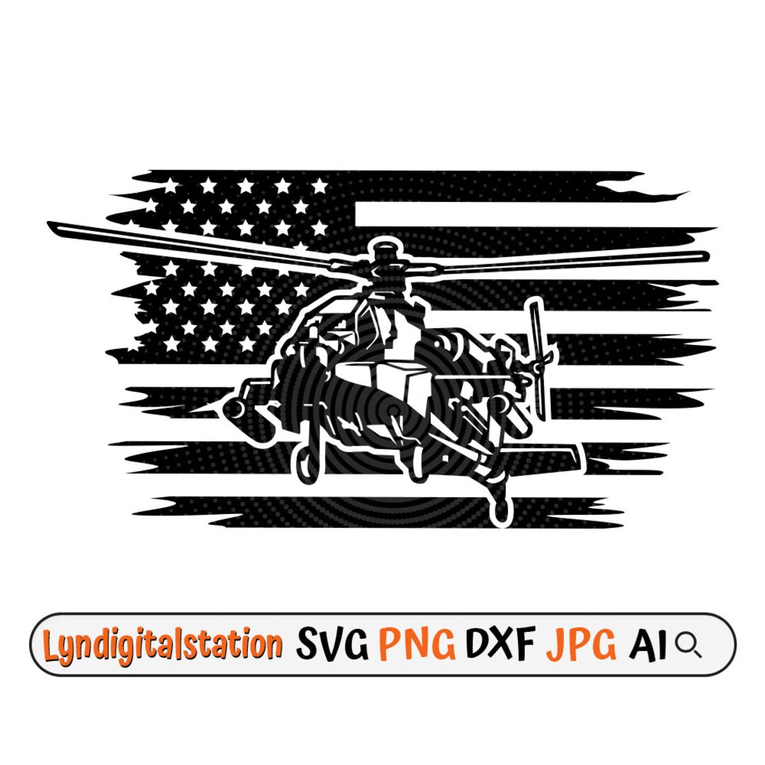 US Helicopter Svg | Air Vehicle Clipart | Army Military Cut File ...