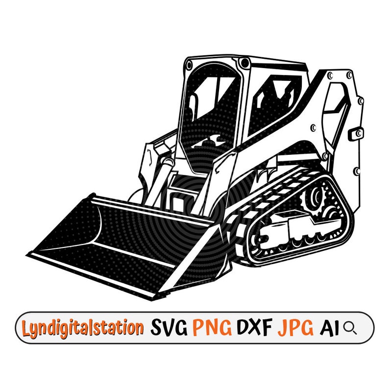 Track Skid Steer Svg / Compact Loaders Clipart / Construction Vehicle ...