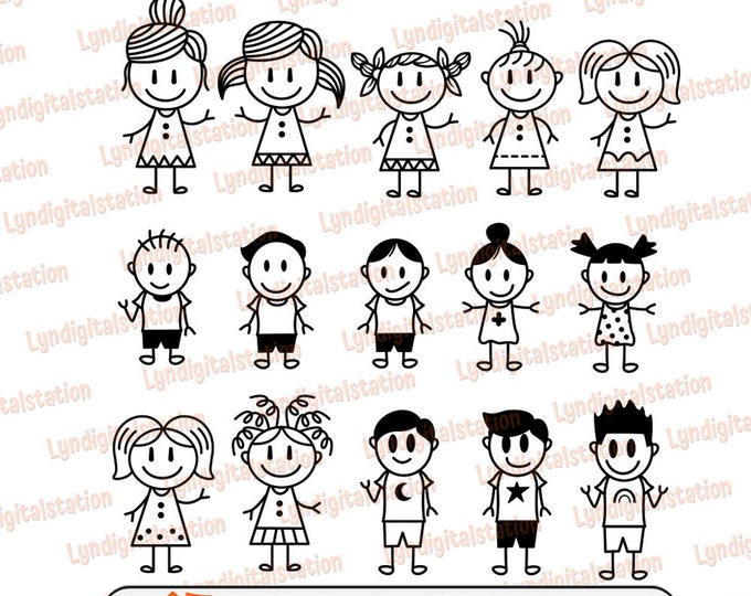 INSTANT Download. Stick Figure Girl Svg Cut Files and Clip Art. Cstg_2 ...