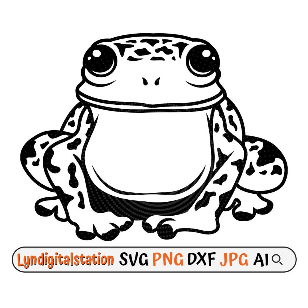 Frog Svg | Toads Clipart | Tailless Amphibians Cut File | Insect Eating ...