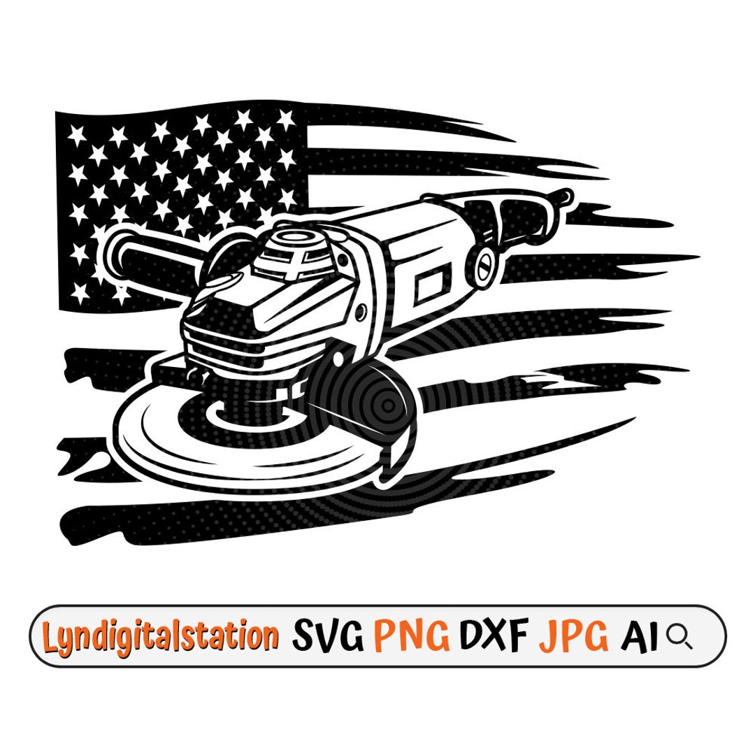 US Grinder Svg |construction Tools Clipart | Handyman Cut File | Angle ...