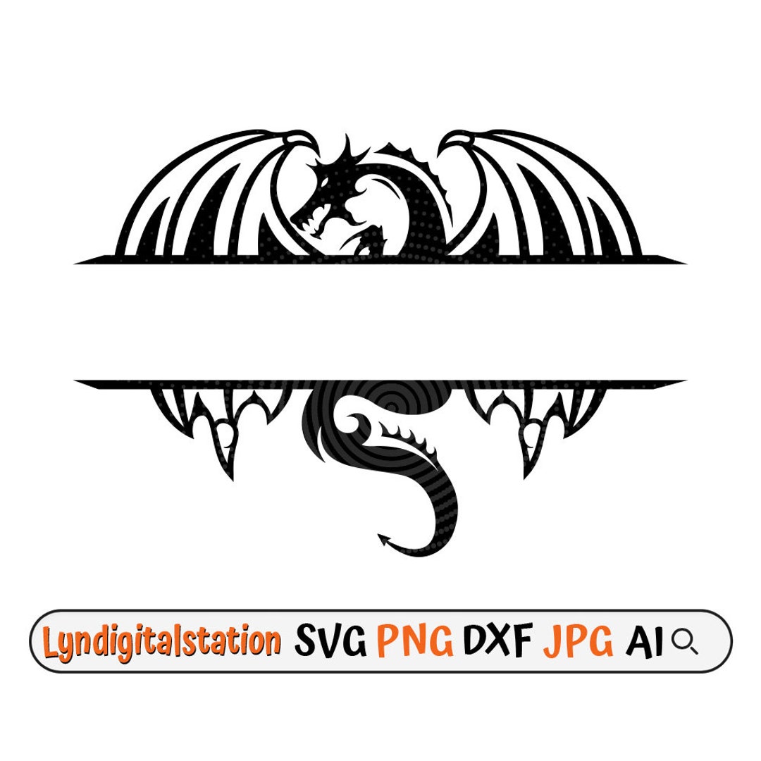 Dragon Svg | Dragon Clipart | Flyng Dragon Cut File | Dragon With Text ...