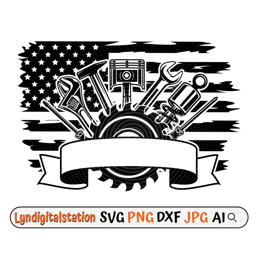 US Mechanic Tools Svg Repairman Clipart Handyman Cut File Wrenches ...