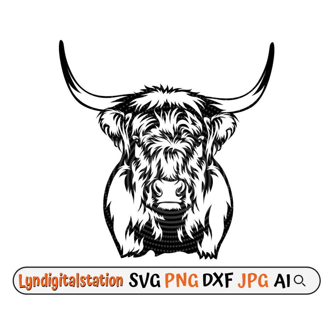 Highland Cows Svg | Farm Animal Clipart | Dairy Cattle Cut File ...