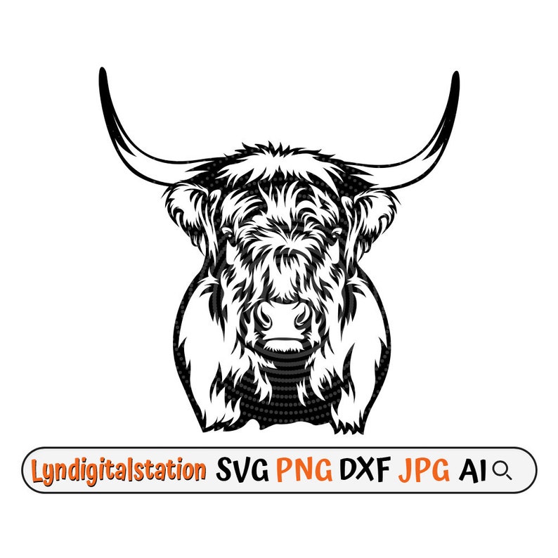 Highland Cows Svg Farm Animal Clipart Dairy Cattle Cut File Highland ...