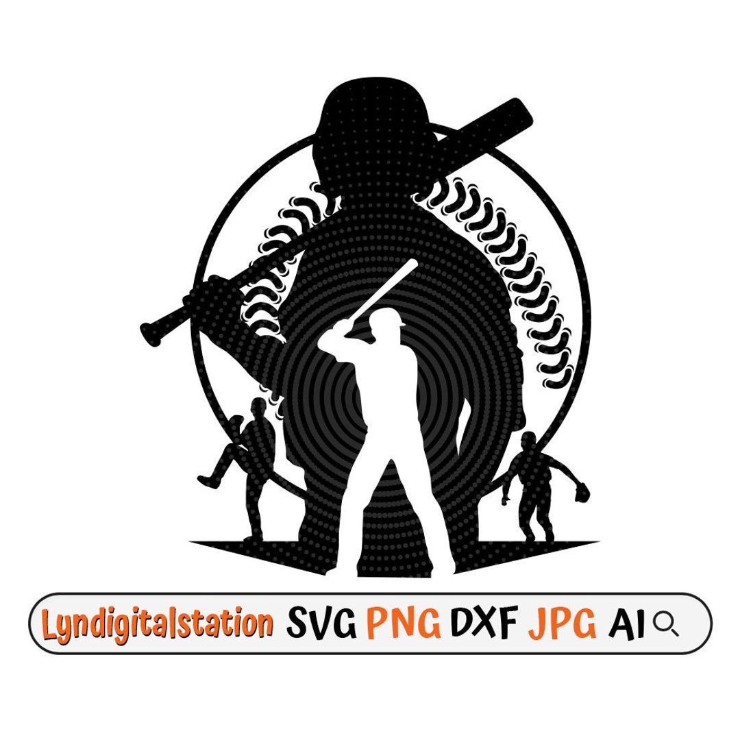 Baseball Svg | Baseball Game Clipart | Baseball Players Cut File ...