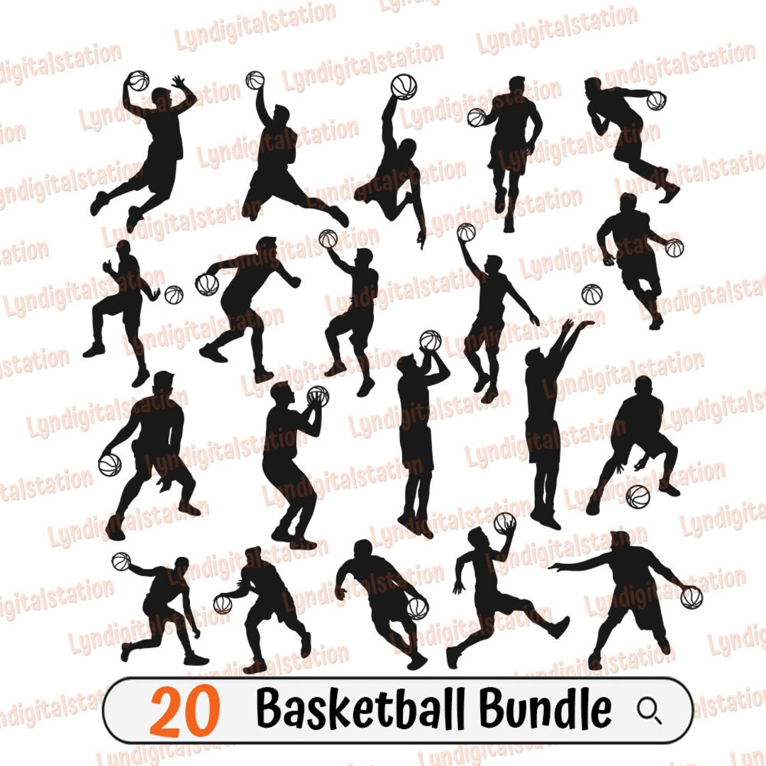 20 Basketball Bundles Svg | Player Clipart | Athlete Cut File | MVP ...