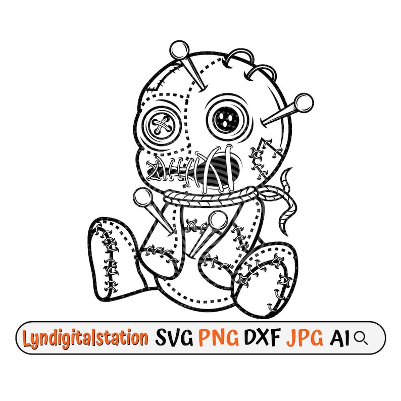 Voodoo Doll Svg Halloween Doll Clipart Spooky Doll Cut - Etsy