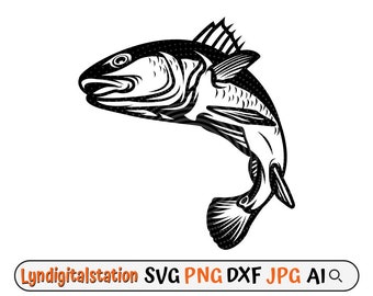 Small Red Fish Stencil - Etsy