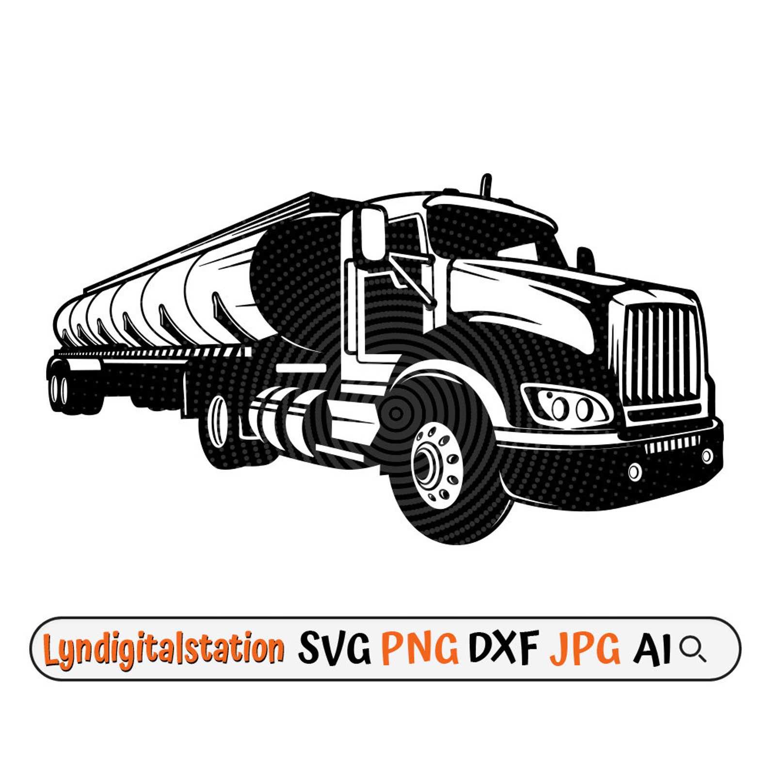 Oil Tanker Truck Svg | Oil Vehicle Clipart | Tanker Truck Cut File ...