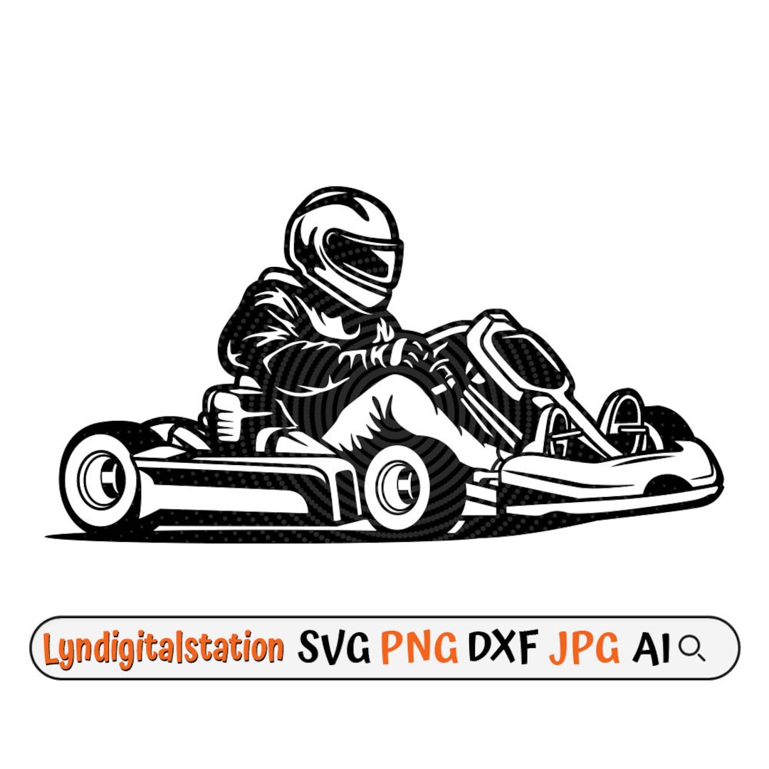Go Kart Svg | Kart Clipart | Racing Kart Cut File | Extreme Sports ...