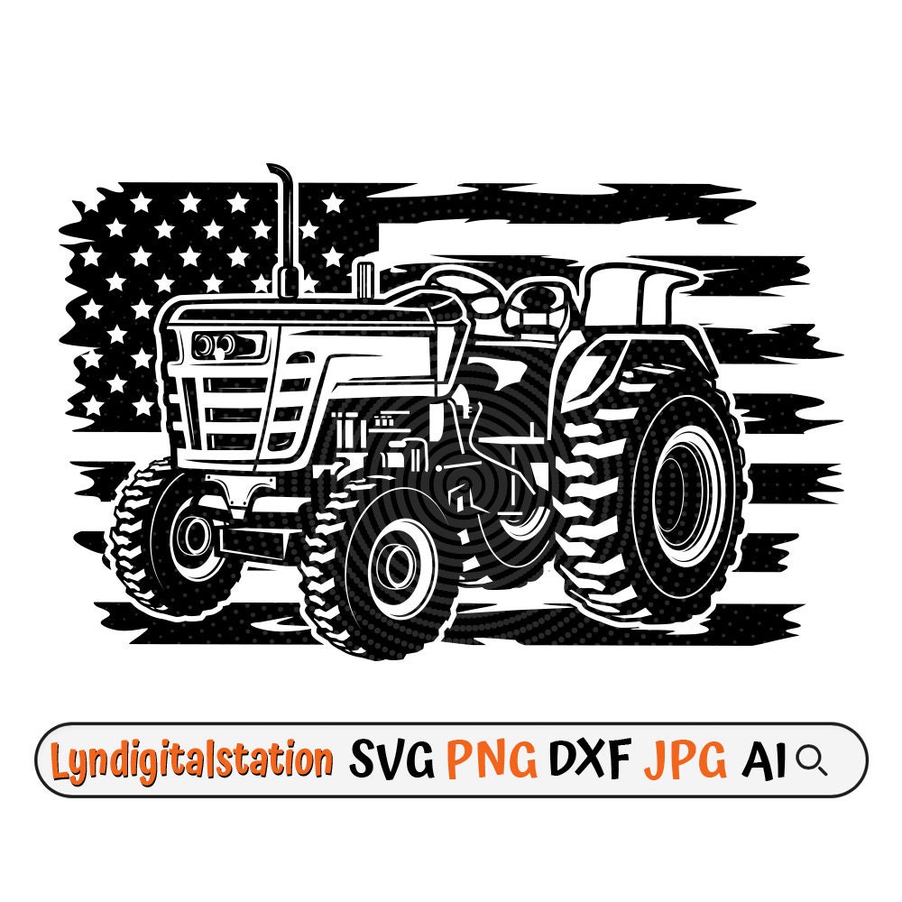 US Tractor Svg | Farming Equipment Clipart | Heavy Equipment Cut File ...