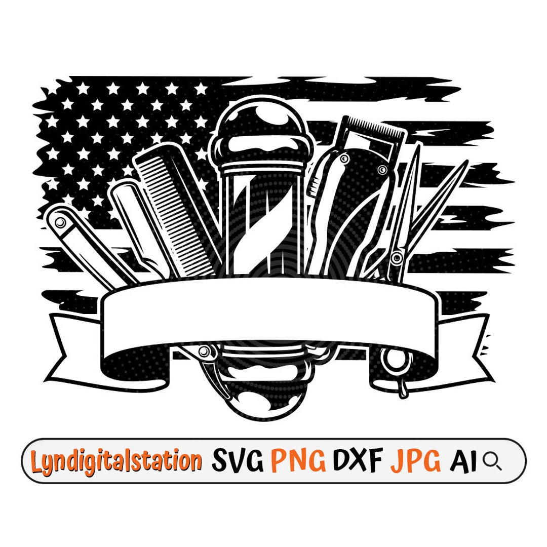 US Barber Tools Svg | Hair Stylist Clipart | Salon Cut File | Hair ...