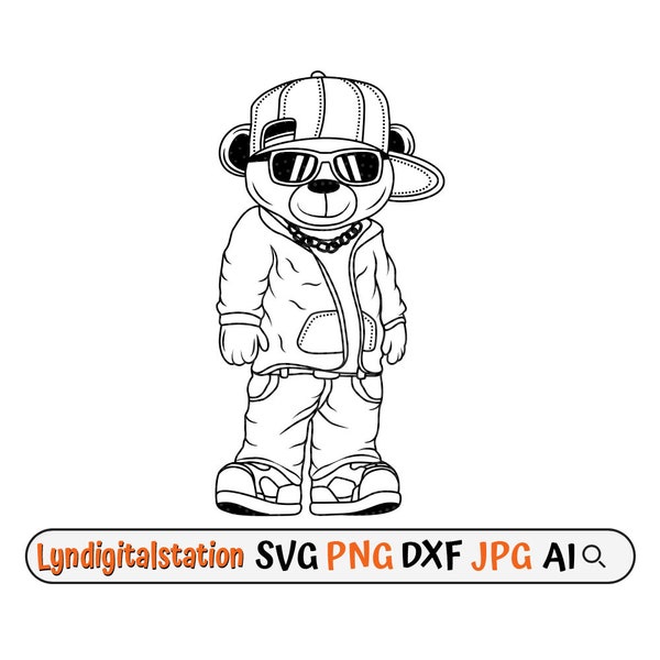Swag Teddy Clipart - Etsy