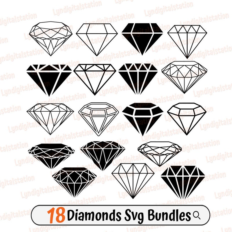Diamond Svg - Etsy