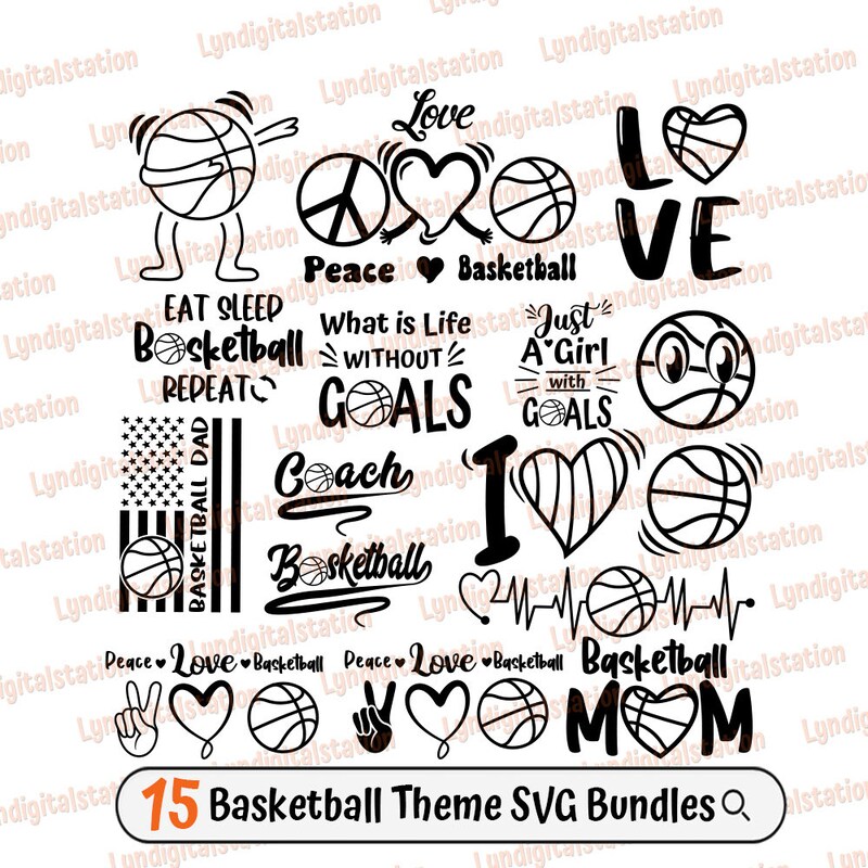 Basketball Heartbeat Svg - Etsy