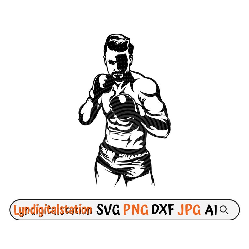 MMA Fighter Svg | Mixed Martial Art Clipart | Combat Sport Cut File ...