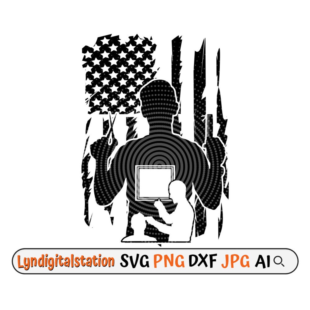US Barber Svg | Barber Clipart | Barber Tools Cut File | Hair Stylist ...