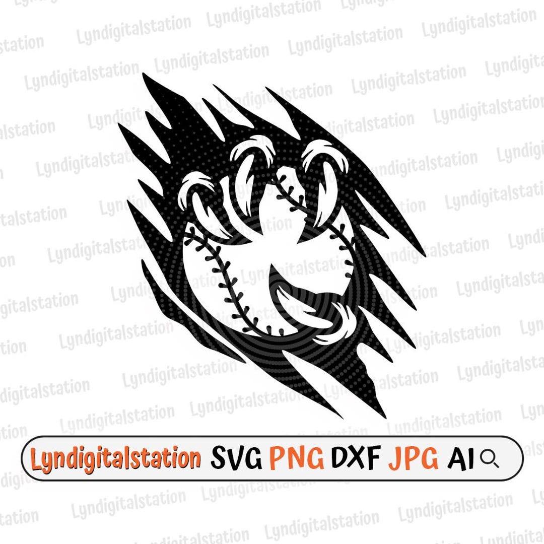 Baseball Raptor Claw Svg | Scratch Claw Clipart | Raptor Cut File ...