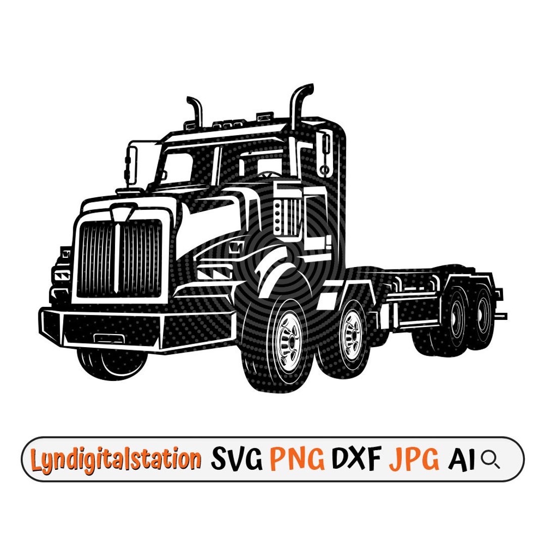 Semi Truck Svg | Truck Driver Clipart | Trucking Vehicle Cut File | 18 ...