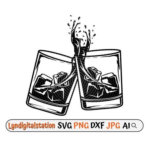 Whisky Svg Whisky Glass Clipart Cheers Cut File Alcohol Etsy