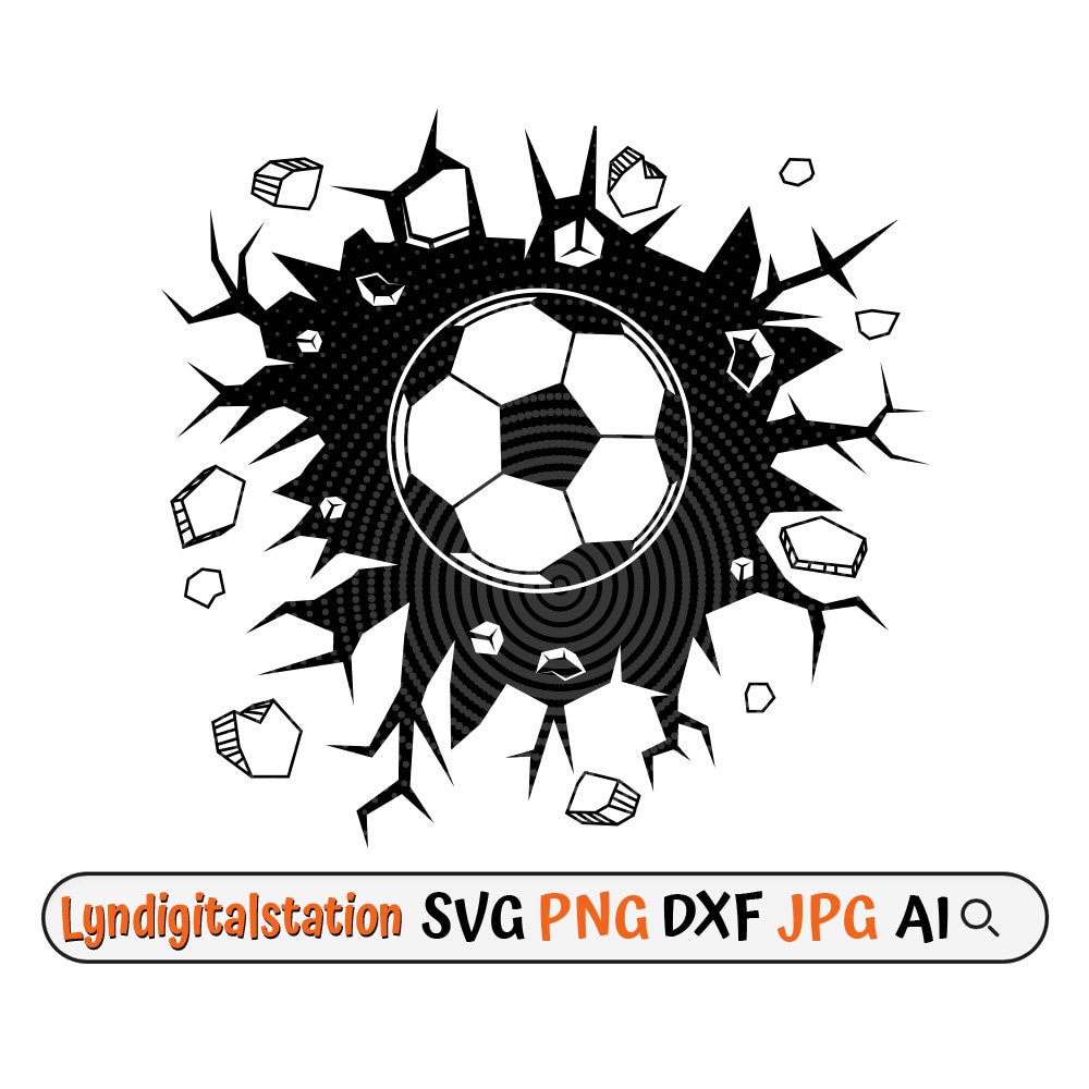 Soccer Ball Svg | Ball Sport Clipart | Smashing Wall Soccer Cut File ...