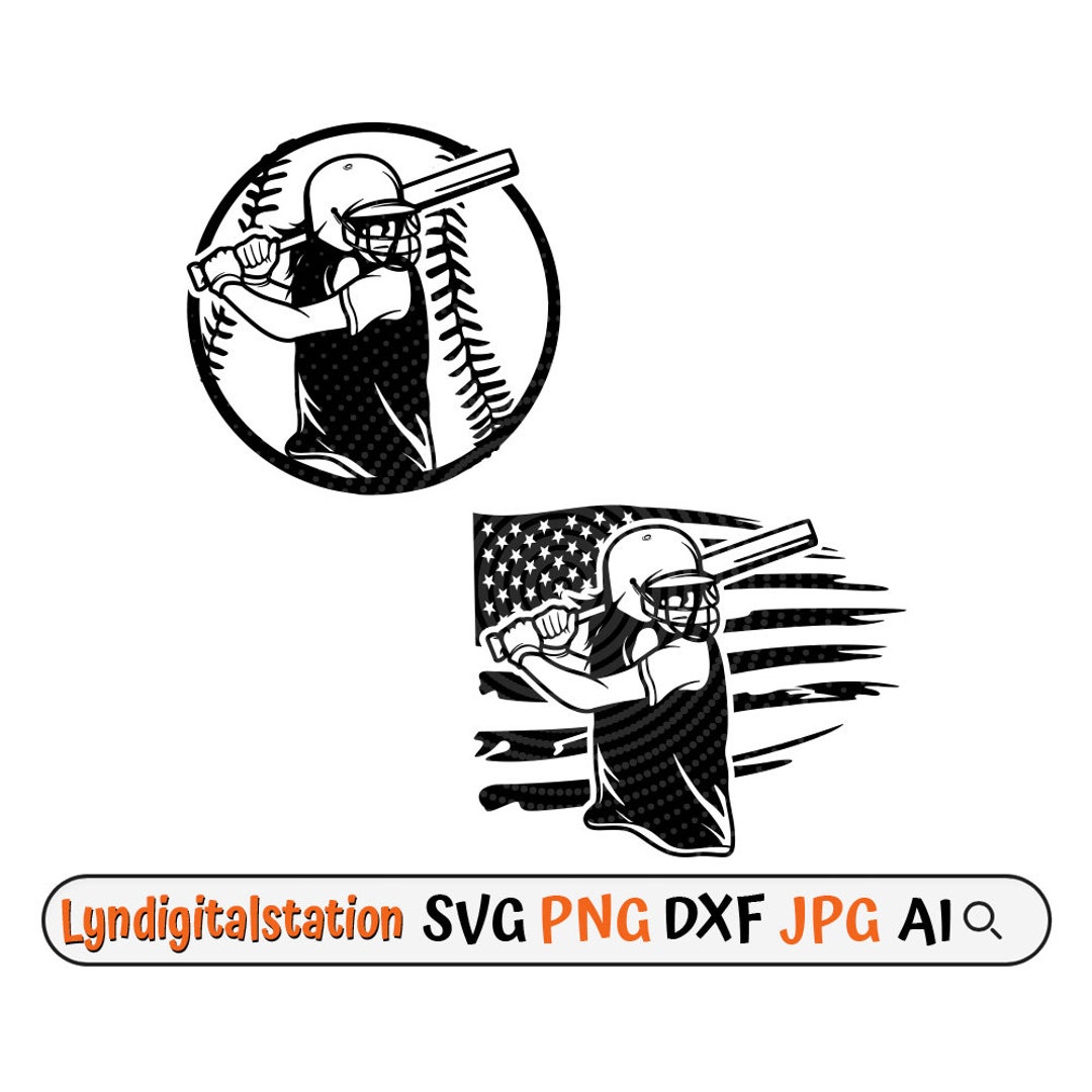 US Softball Player Svg | US Team Clipart | Shortstop Cut File | Pitcher ...