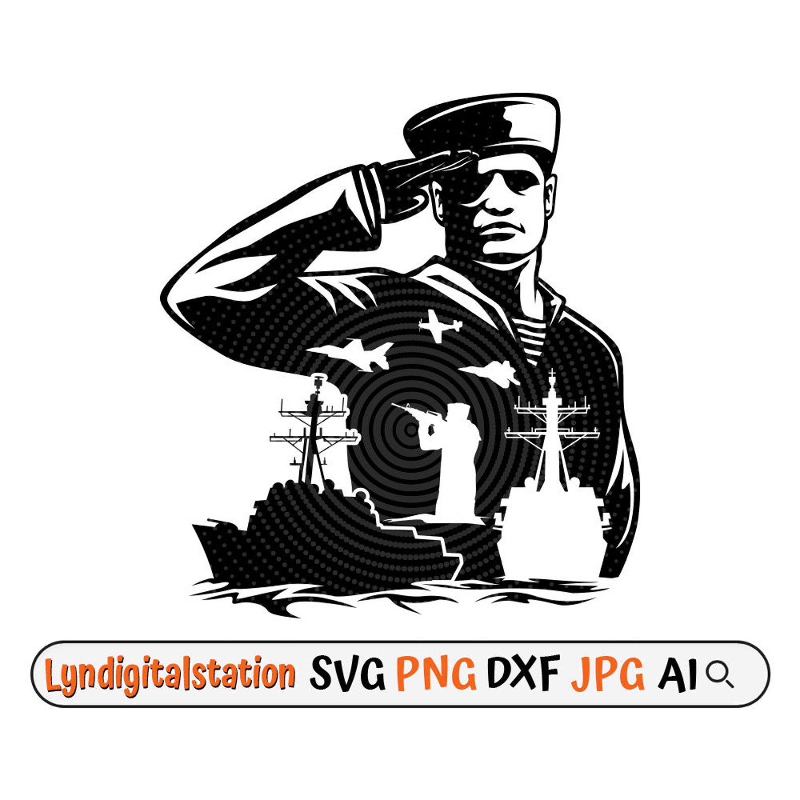 US Navy Svg Naval Force Clipart American Soldier Cut File US Sailor ...