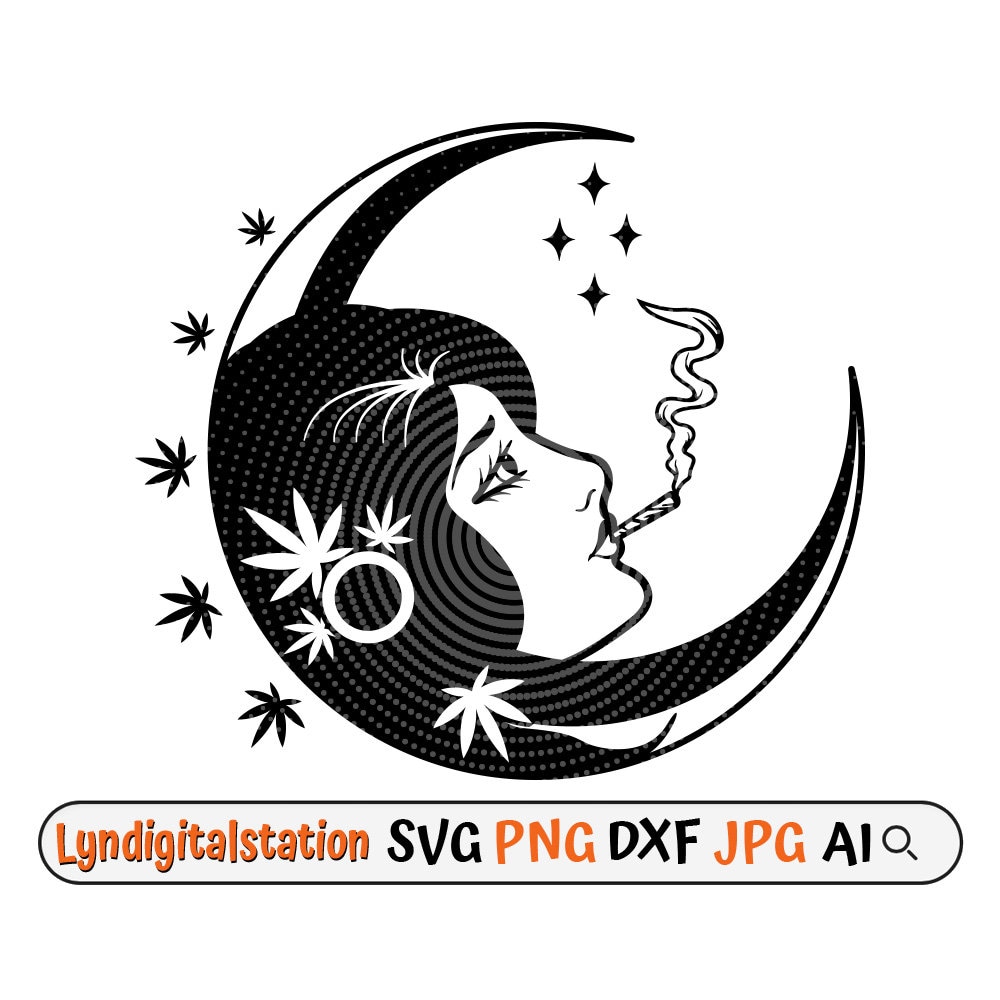 Weed Girl Svg Girl Smoking Clipart Cannabis Girl Cut File - Etsy