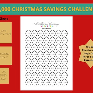 Christmas Savings Challenge, Money Saving Challenge, Savings Challenge ...