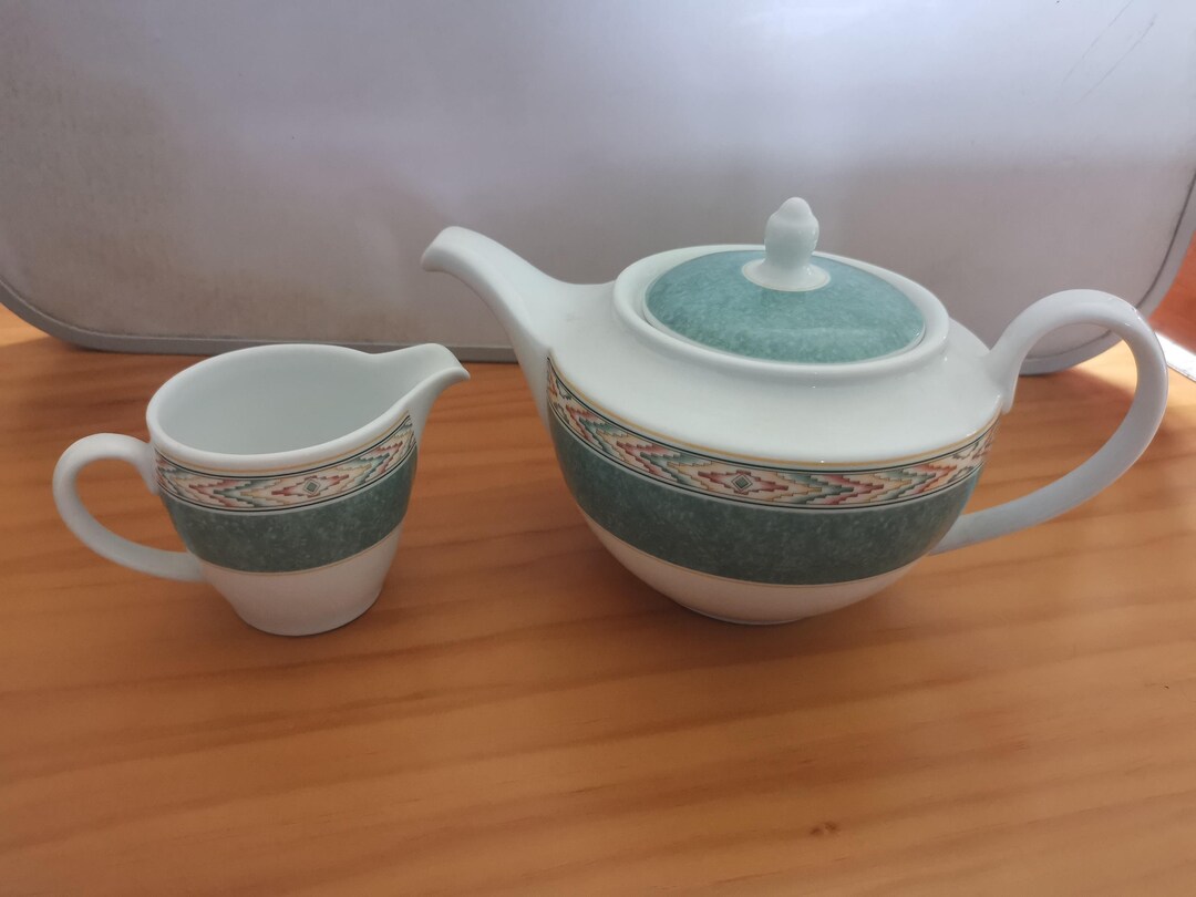 Vintage Wedgwood Home 1995 Aztec Teapot & Cream Jug - Etsy