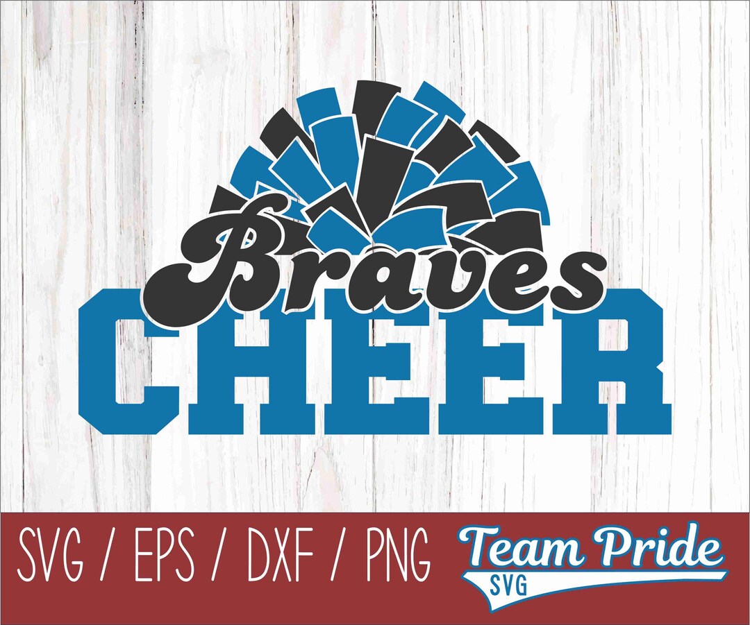 Braves Cheer Pom Pom SVG Digital Download Printable - Svg, Eps, Dxf ...