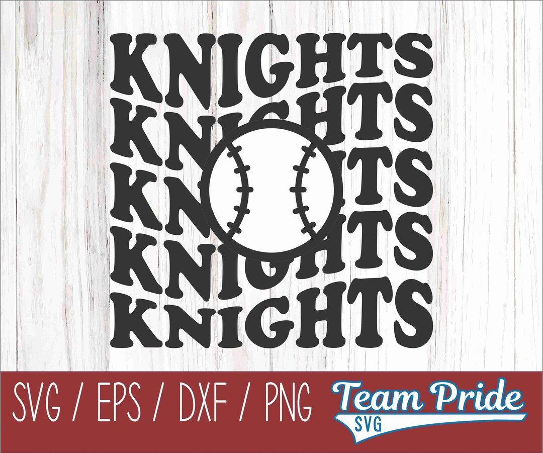 Knights Baseball SVG Digital Download Printable - Svg, Eps, Dxf, Png ...