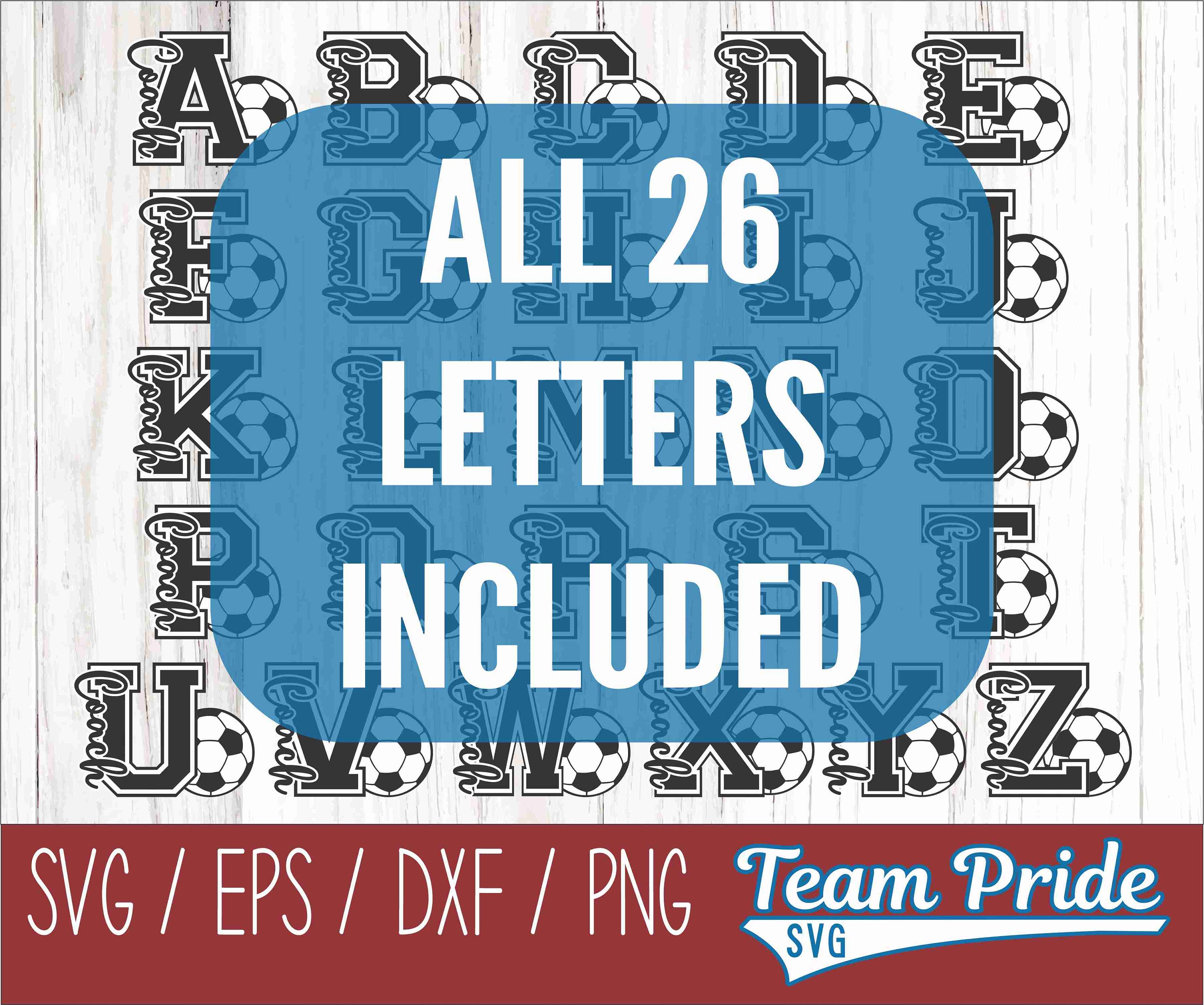 Soccer Coach SVG Bundle Varsity Letter Design, All Letters Included ...