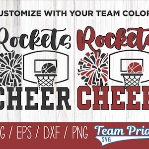 Rocket Basketball Cheer SVG Digital Download Printable - Svg, Eps, Dxf ...