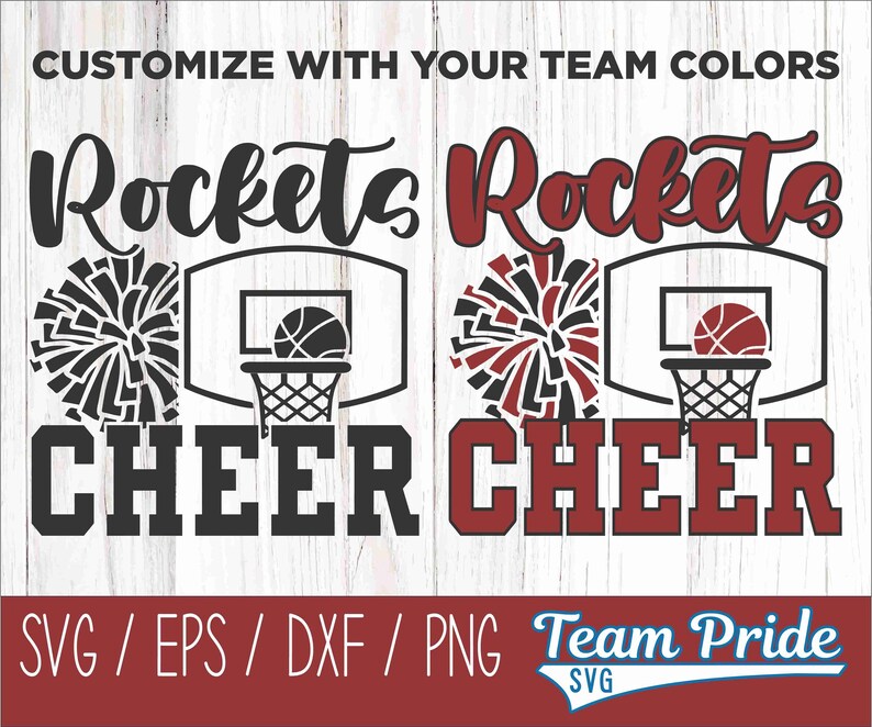 Rocket Basketball Cheer SVG Digital Download Printable - Svg, Eps, Dxf ...