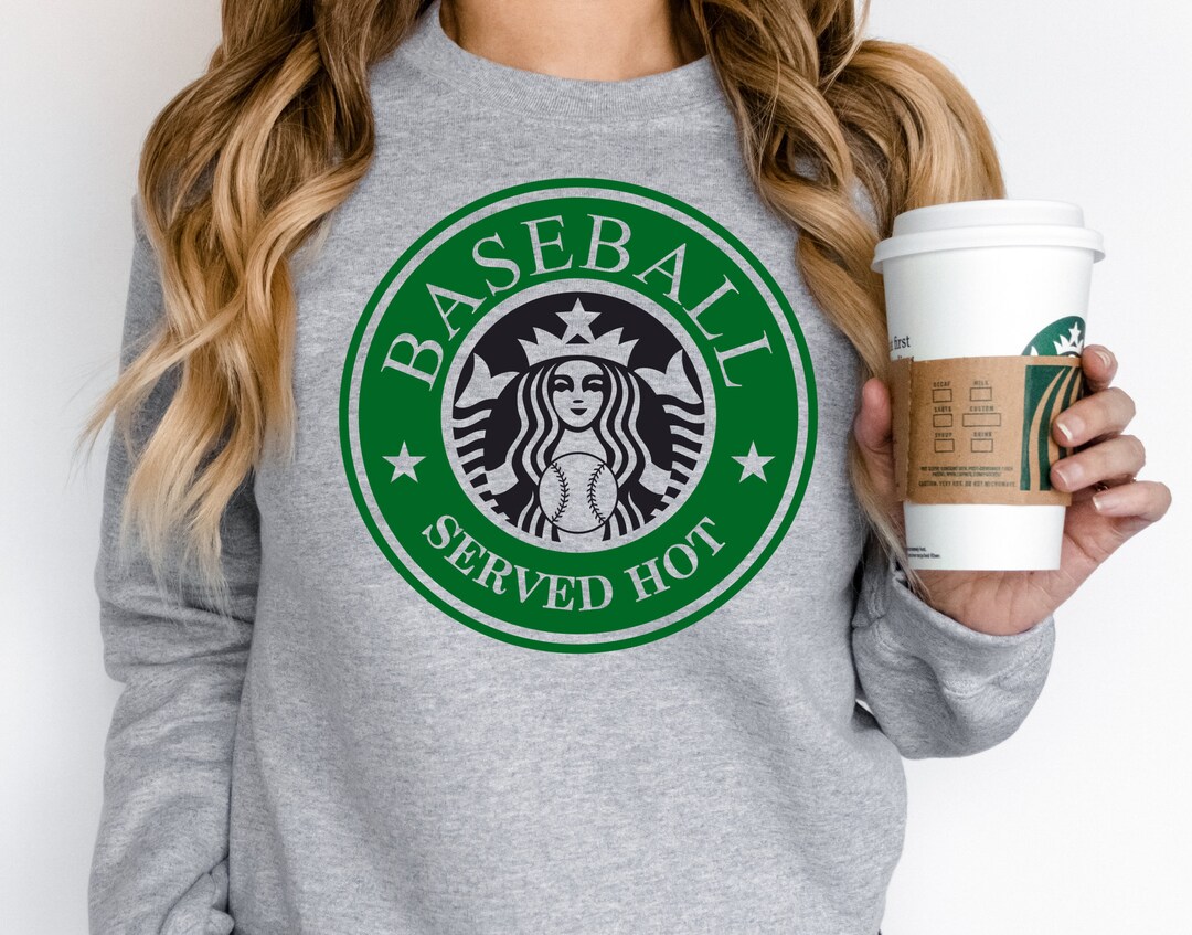 Baseball SVG Served Hot Starbucks Digital Download Printable - Svg, Eps ...