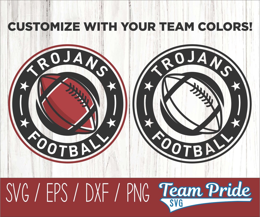 Trojans Football SVG Digital Download Printable - Svg, Eps, Dxf, Png ...