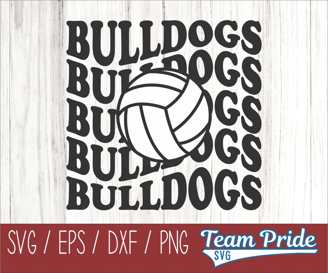 Bulldogs Volleyball Retro Wave SVG Digital Download Printable - Svg ...