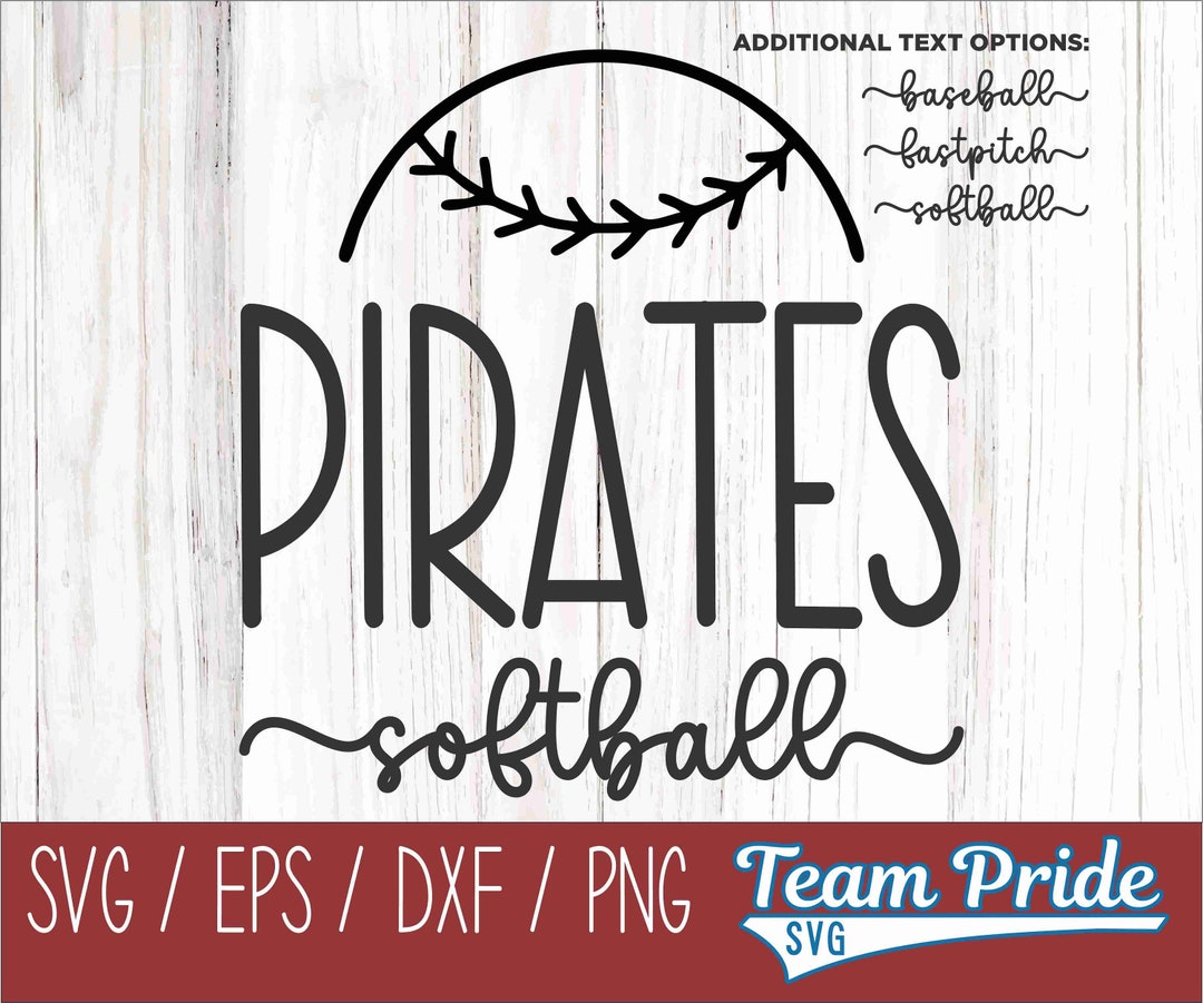 Pirates Softball Baseball Fastpitch SVG Digital Download Printable ...