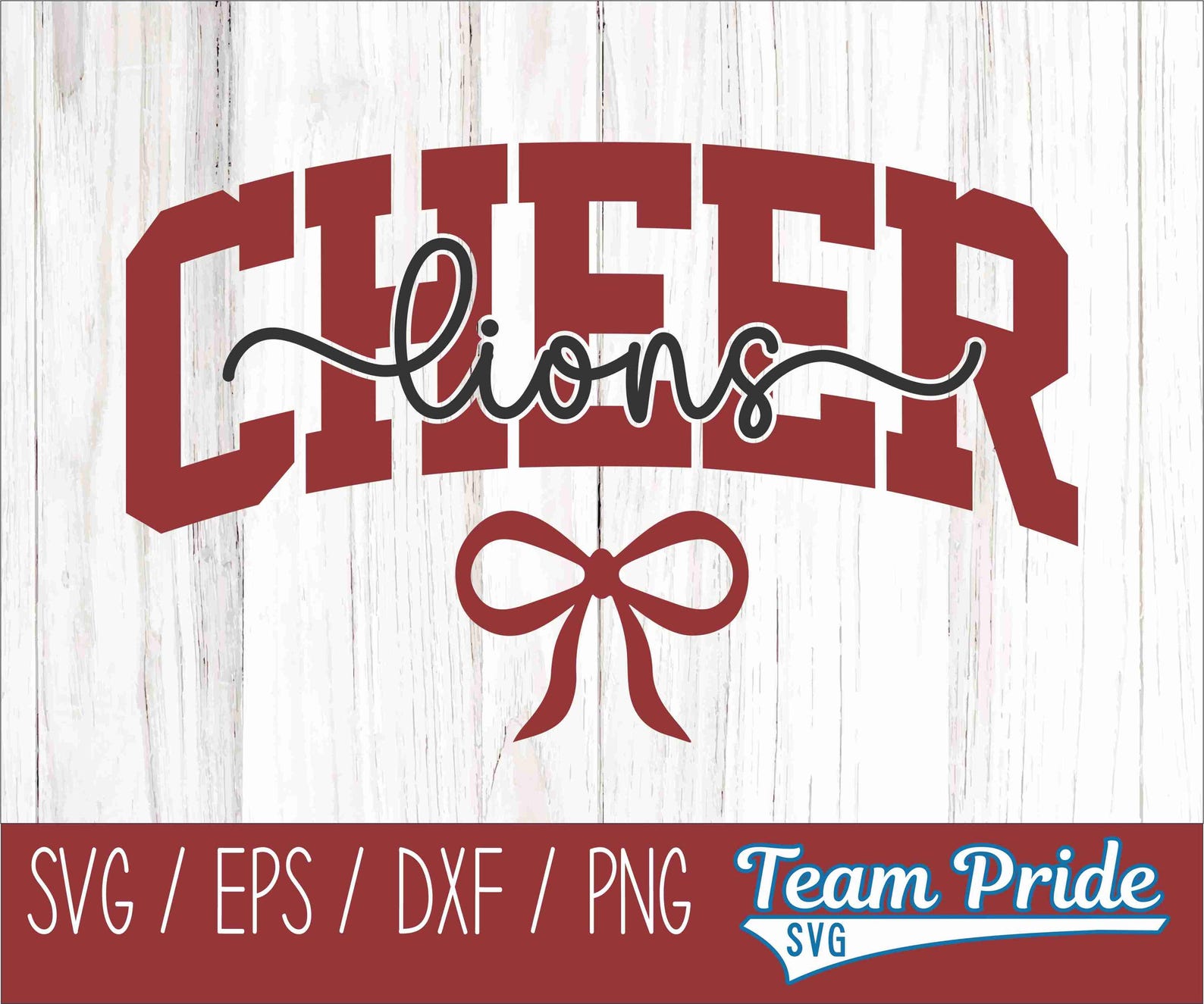 Lions Cheer SVG | Cheerleading Team Spirit Cut File | Two-color Cheer ...