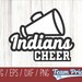 Indians Cheer SVG Printable Digital Download PNG EPS Dxf Do It Yourself ...