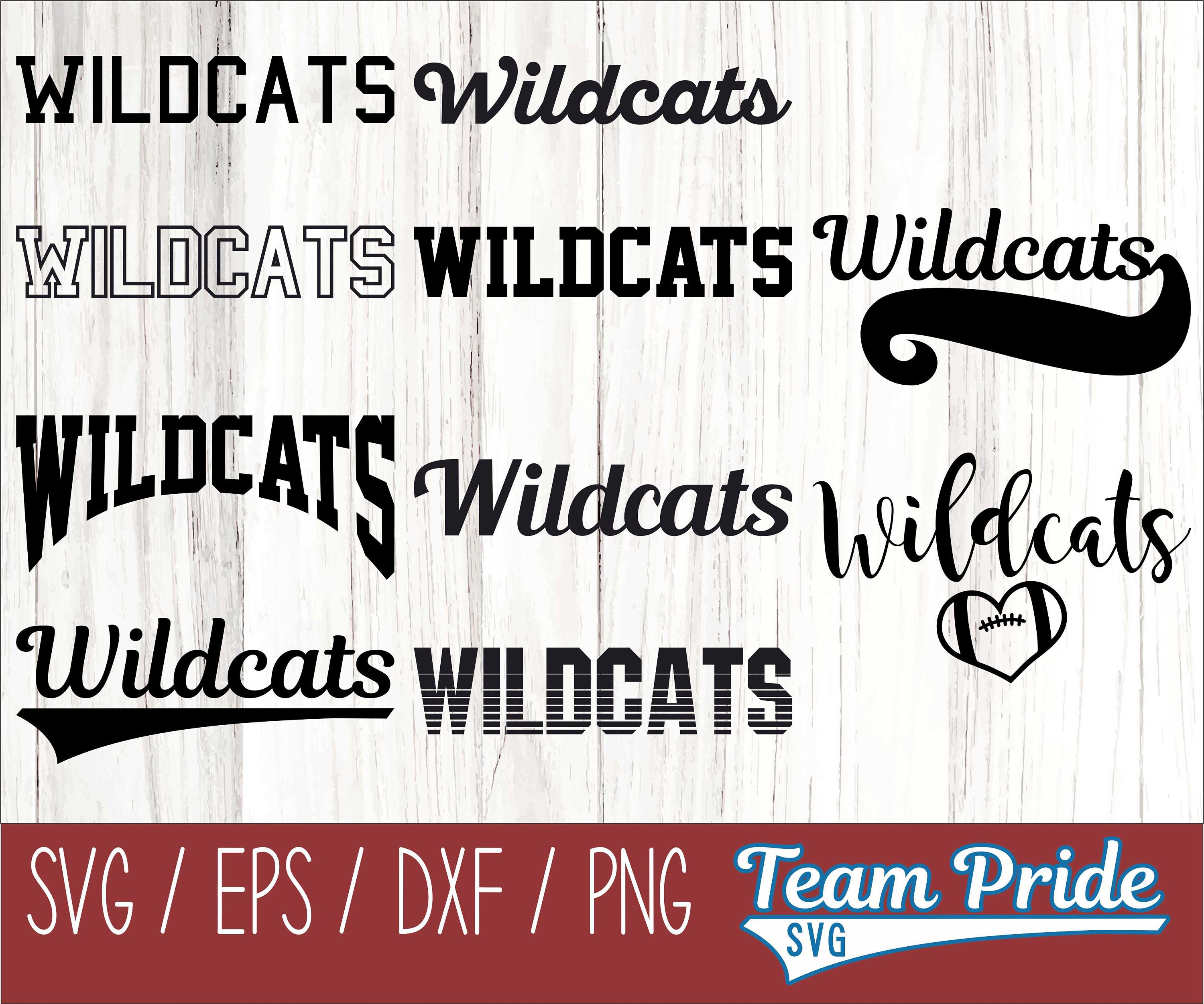 Wildcats SVG Bundle Digital Download Printable - Svg, Eps, Dxf, Png ...