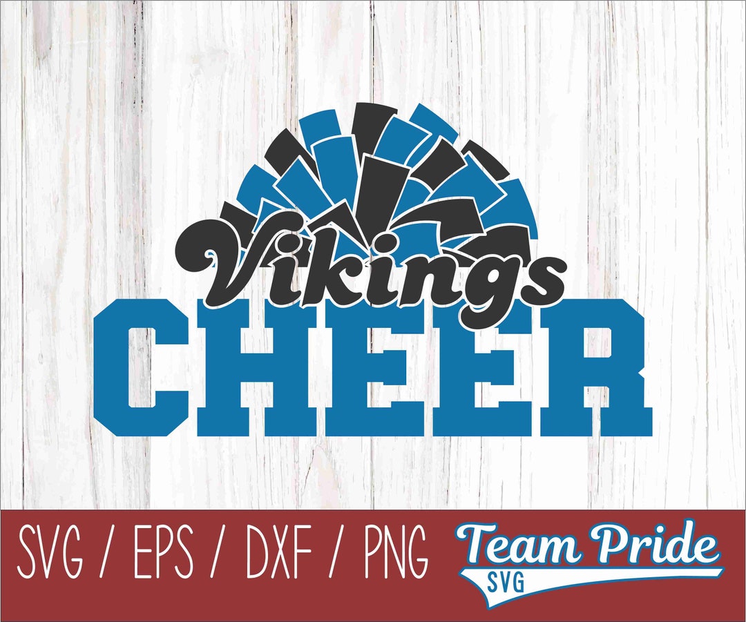 Vikings Cheer Pom Pom SVG Digital Download Printable - Svg, Eps, Dxf ...