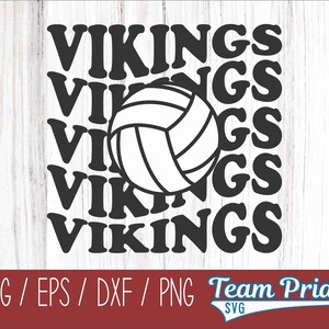 Vikings Volleyball Retro Wave SVG Digital Download Printable - Svg, Eps ...