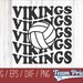 Vikings Volleyball Retro Wave SVG Digital Download Printable Svg, Eps ...