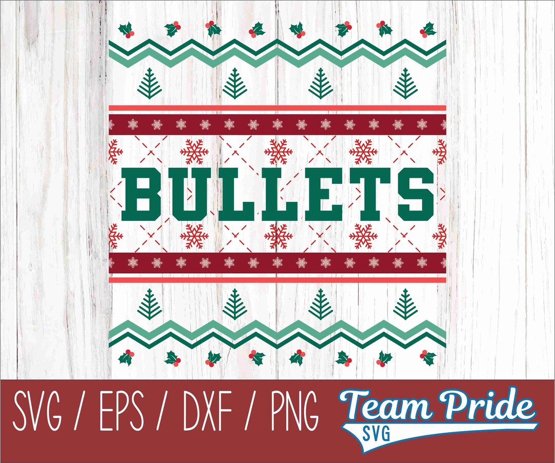 Bullets Ugly Christmas Sweater SVG, PNG, EPS, Dxf - Festive Holiday ...