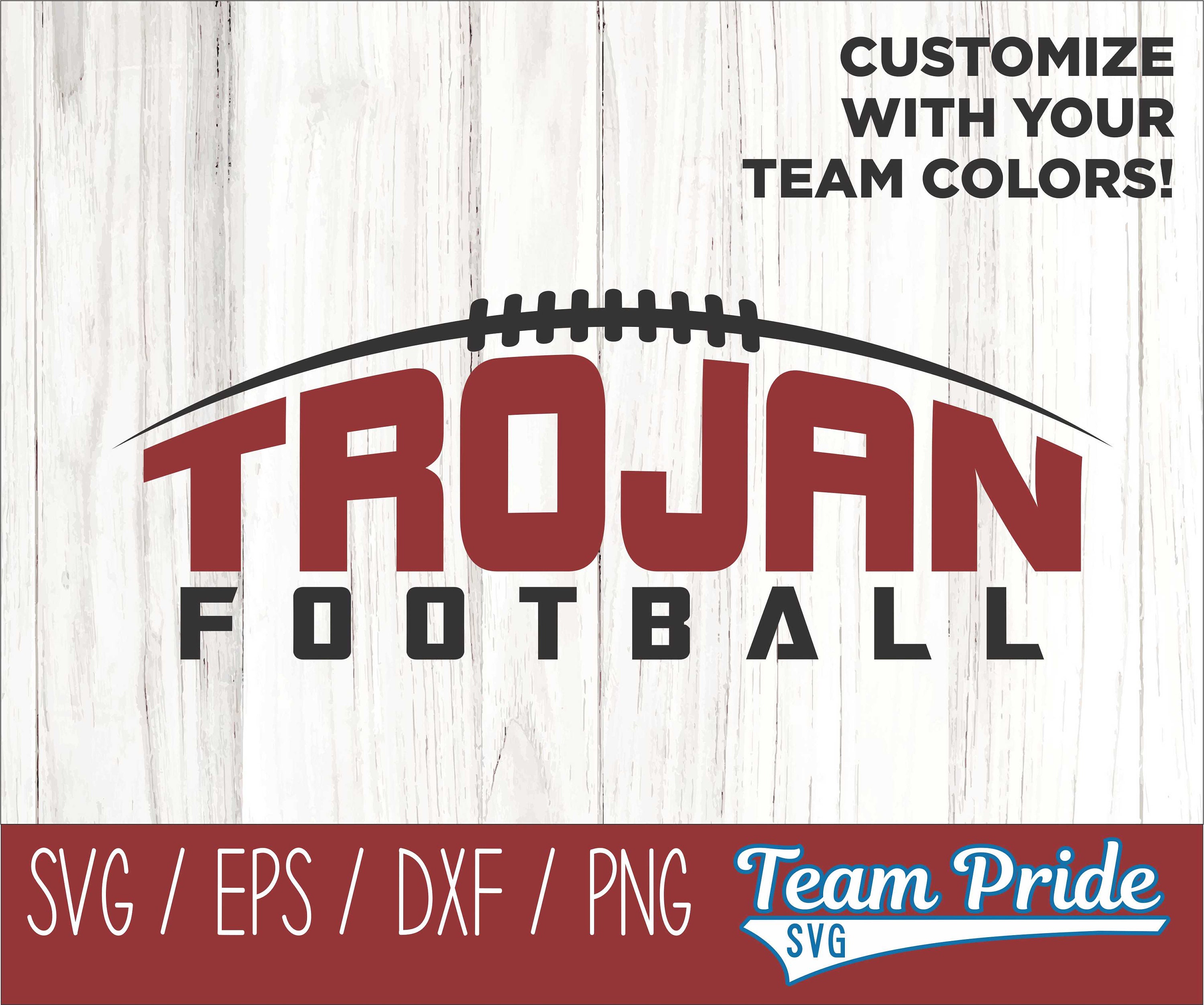 Trojans Football SVG Digital Download Printable Svg Eps - Etsy
