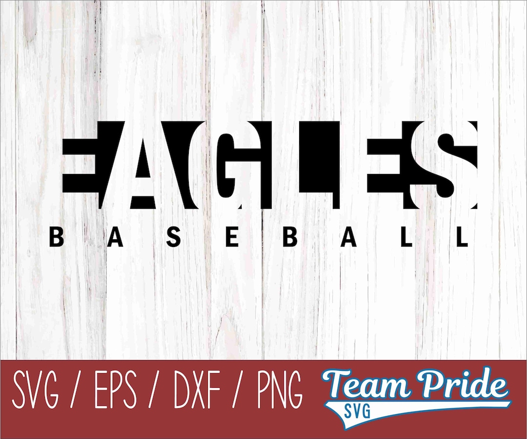Eagles Baseball Cut Out Digital Download Printable - Svg, Eps, Dxf, Png ...