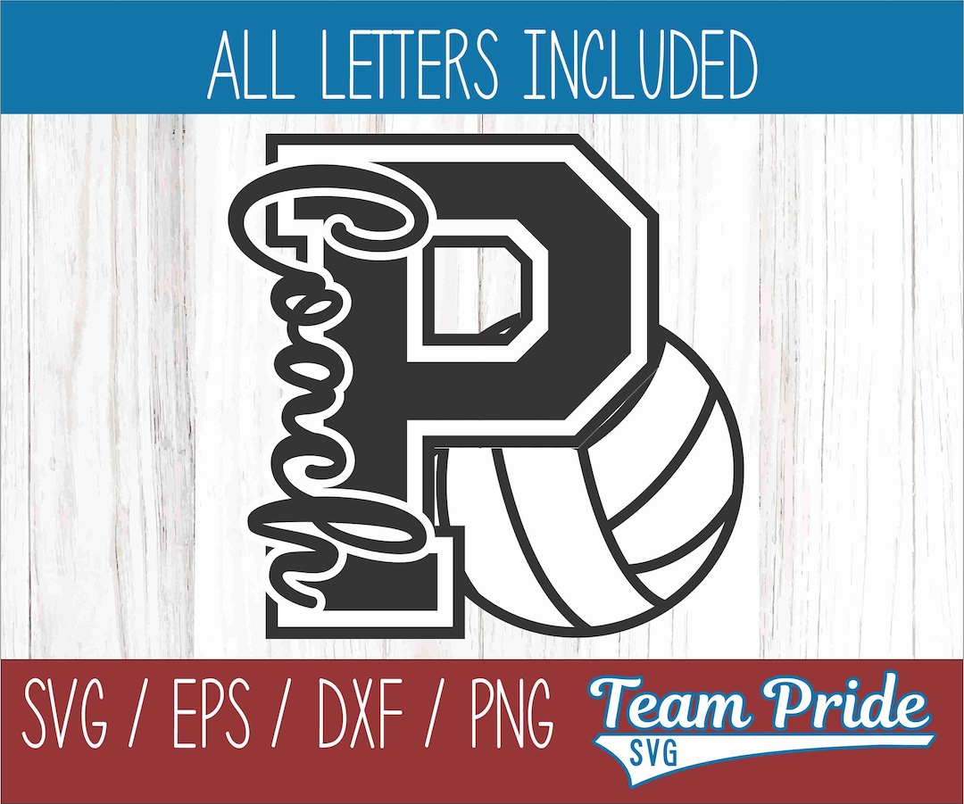 Volleyball Coach SVG Bundle Varsity Letter Design, All Letters Included ...